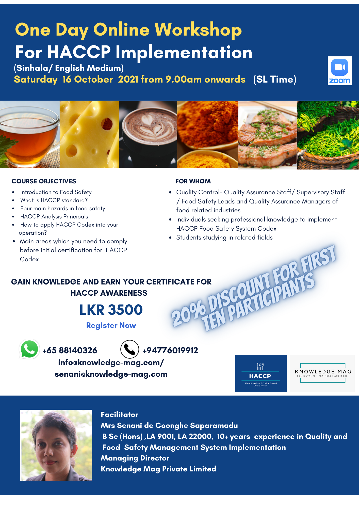 HACCP Implementation Training Program (1 Day/ Online) - KnowledgeMag