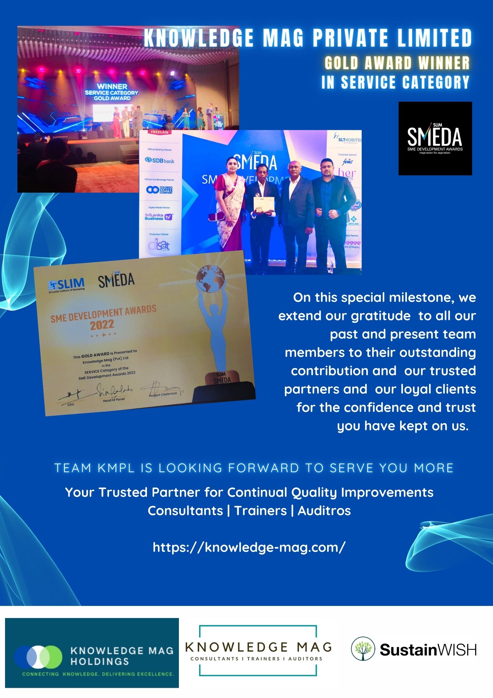 KNOWLEDGE MAG PRIVATE LIMITED GOLD AWARD WINNER IN SLIM SMEDA 2022 ...